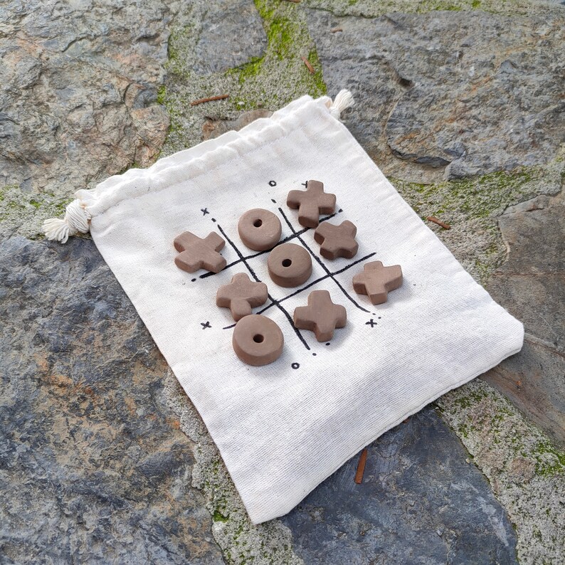 Tic Tac Toe Tabletop Game Set Portable XOX Game Made by - Etsy