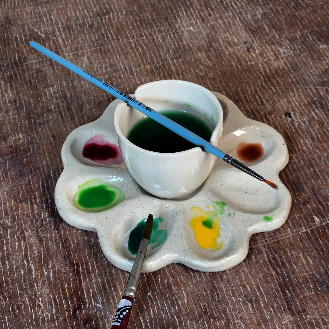 Ceramic Watercolor Kit, Watercolor Palette, Ceramic Artists Palette ...