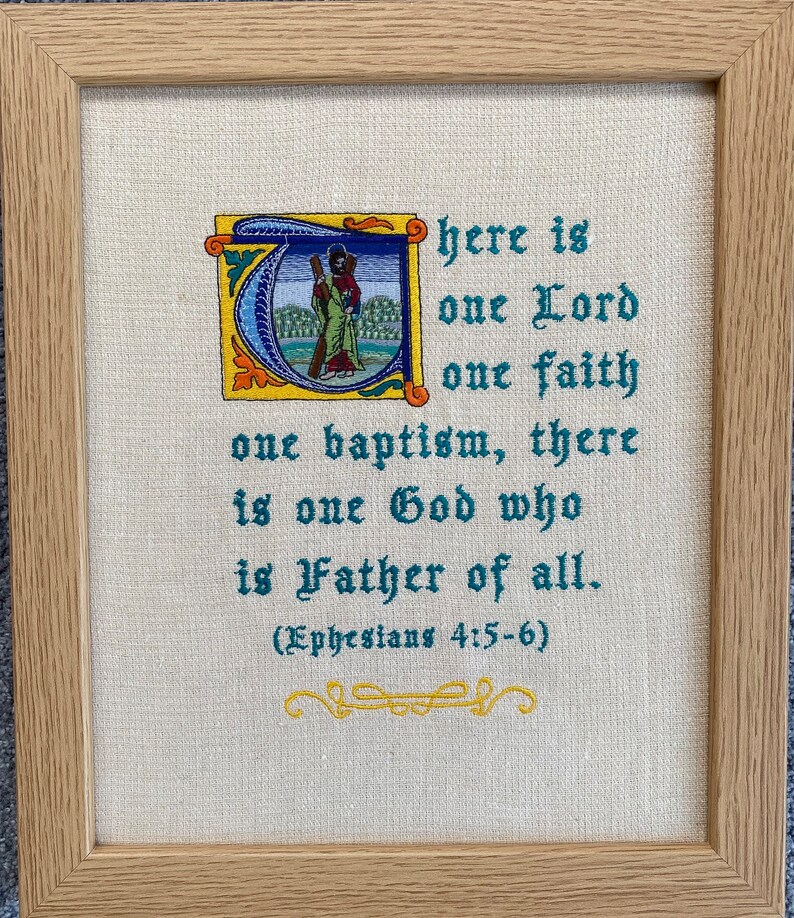 Embroidered Bible Verses With Illuminated Letters - Etsy