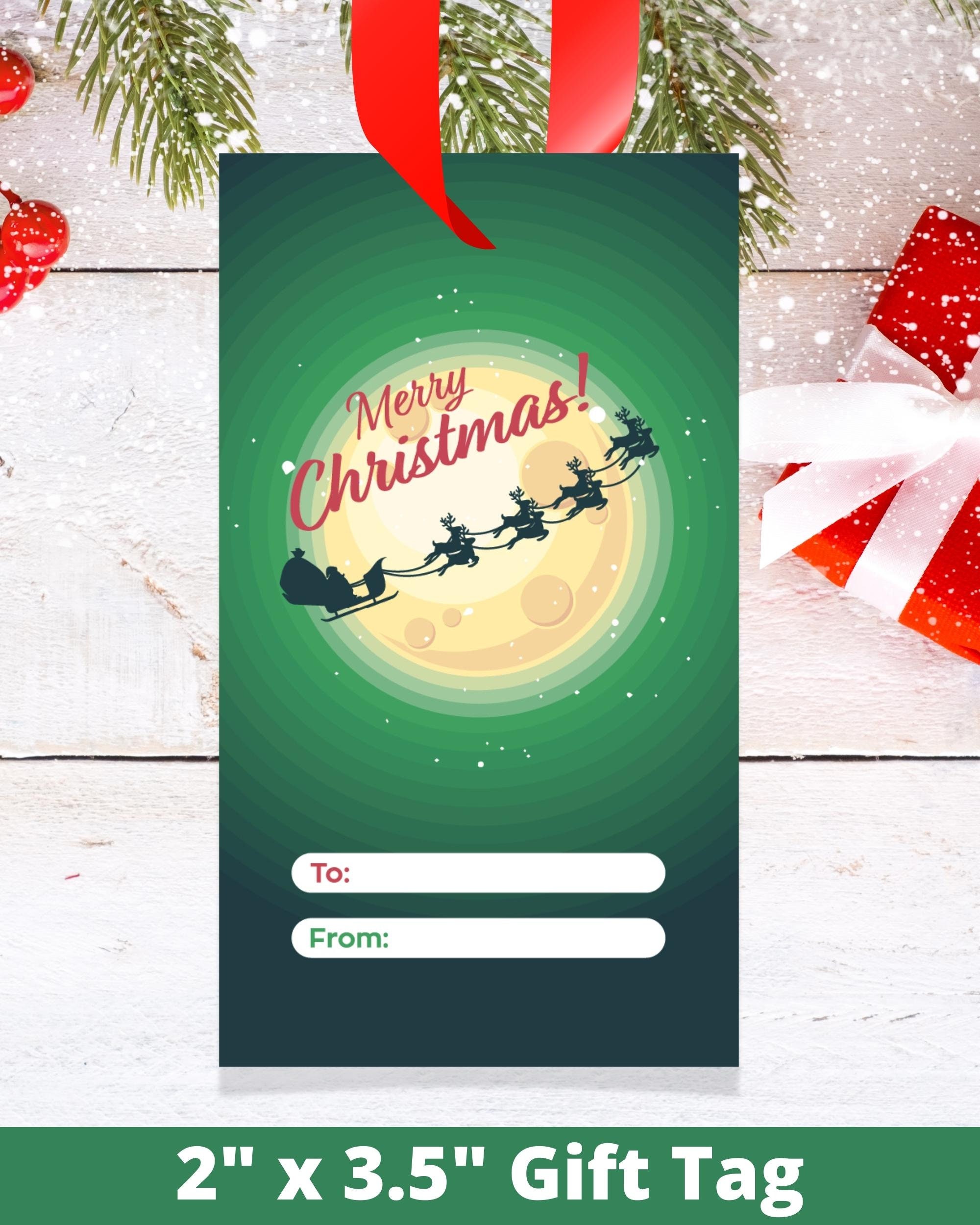 Santa Christmas Gift Tags, Printable PDF (instant Download) - Etsy