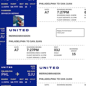 Editable Boarding Pass Ticket Template, Surprise Airline Gift, Fake ...
