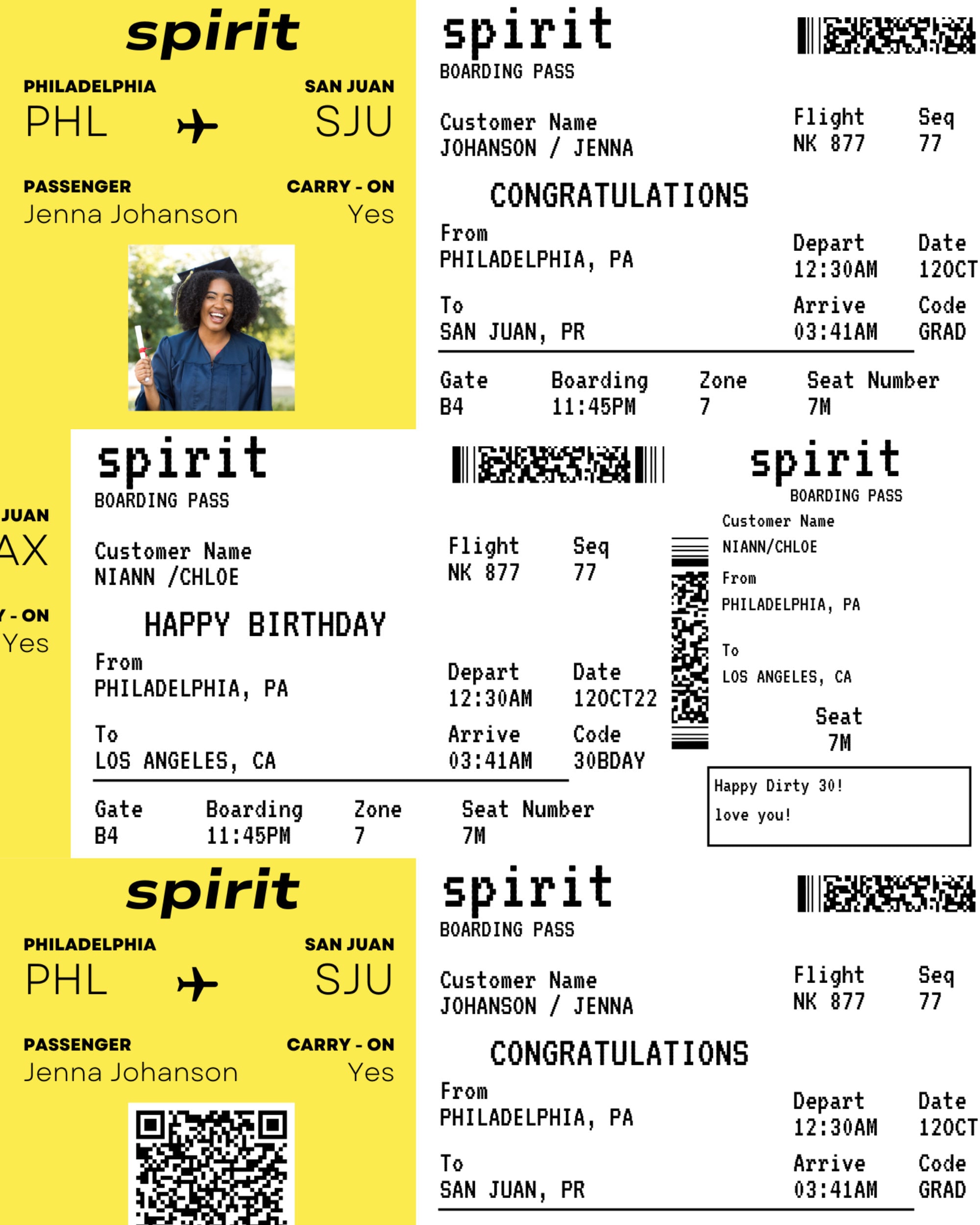 Editable Boarding Pass Ticket Template, Surprise Airline Gift, Fake ...