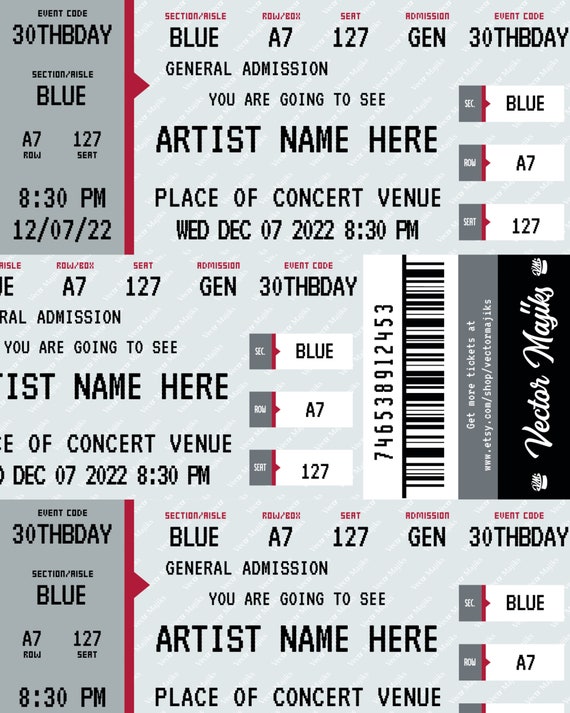 Concert Ticket Design Inspiration
