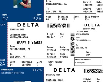 Blank Delta Boarding Pass