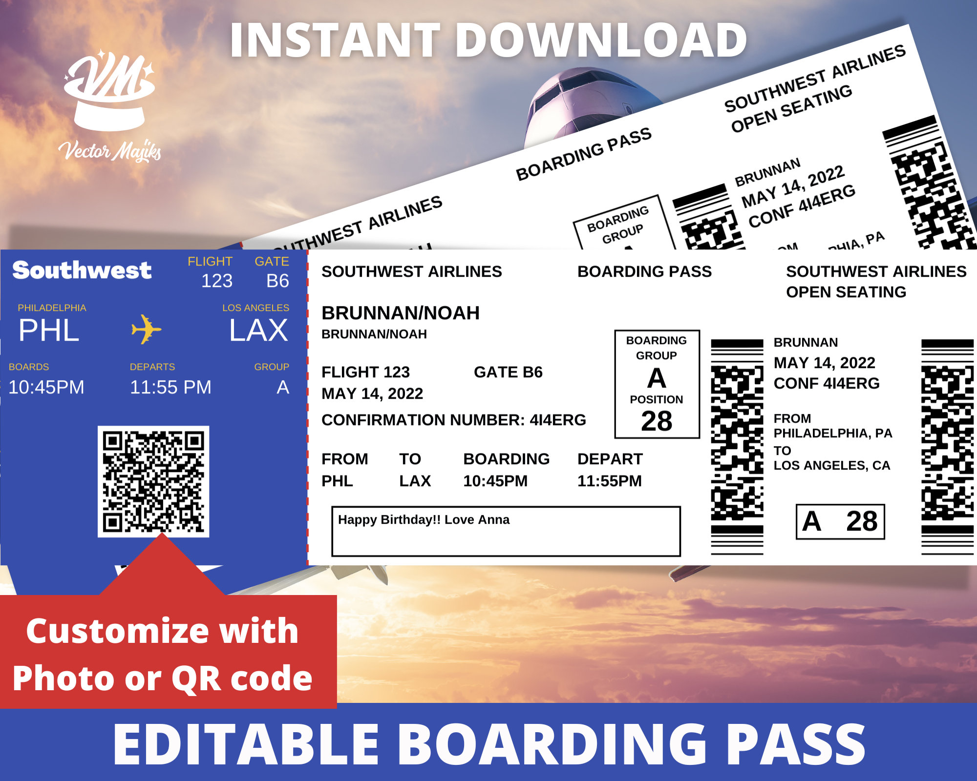Southwest Airlines Boarding Pass