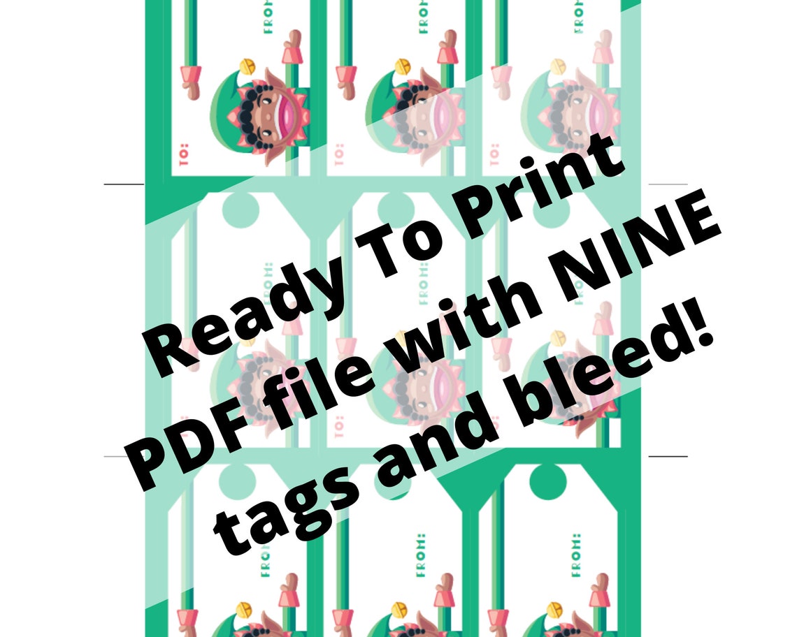Printable Christmas Gift Tags Cute Elf Christmas Gift Tags | Etsy