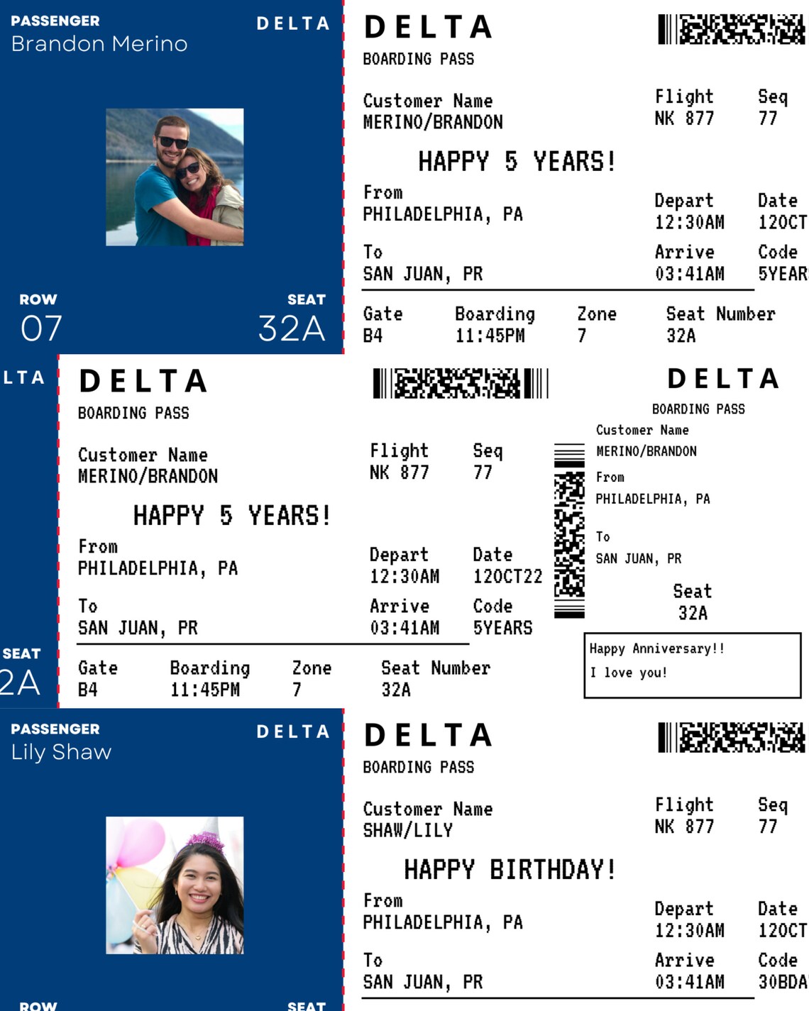 Editable Boarding Pass Ticket Template, Surprise Airline Gift, Fake ...