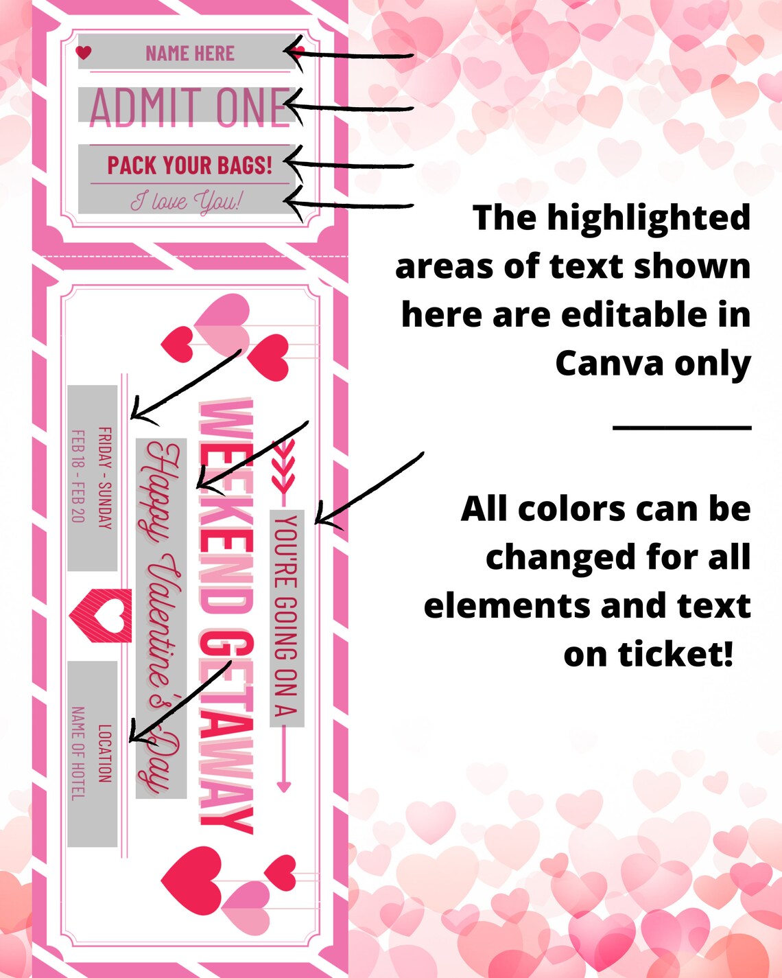 Weekend Getaway Voucher Template Gift Certificate Printable - Etsy