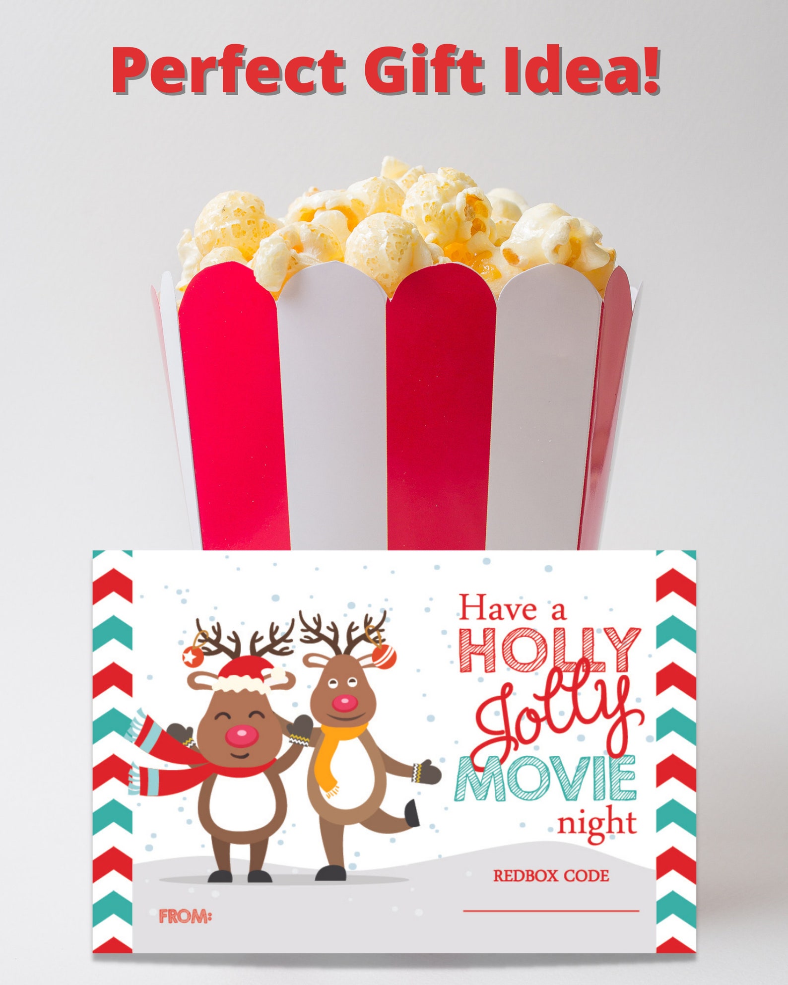 Printable Redbox Certificate Movie Night Christmas Gift | Etsy