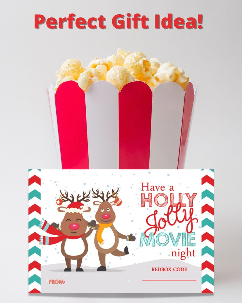 Printable Redbox Certificate Movie Night Christmas Gift | Etsy