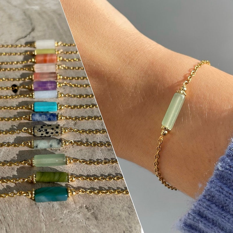 Gemstone Bracelet - Etsy