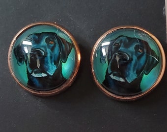 Black Labrador Stud Earrings - Etsy
