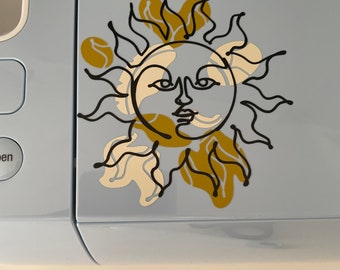 Black Sun Sticker | Etsy