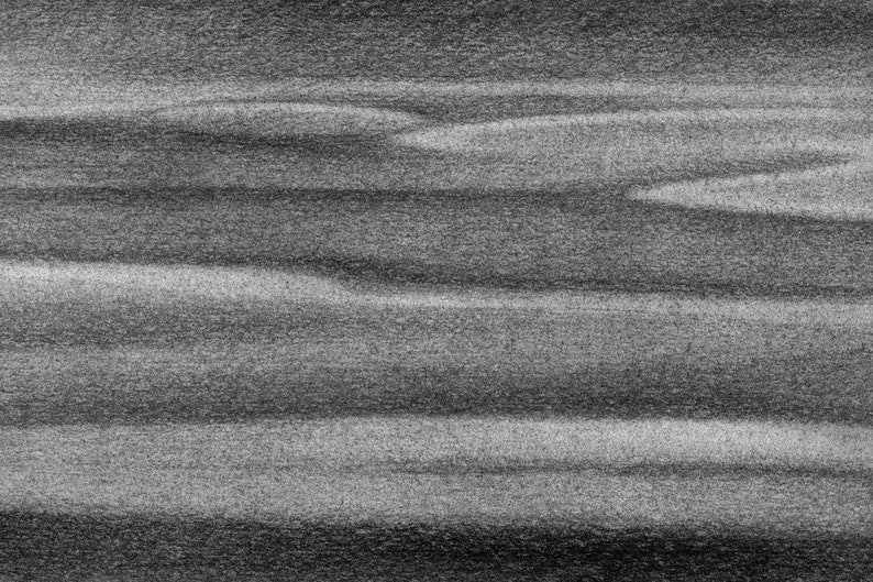Stillness Original Ocean Surface Charcoal Drawing - Etsy