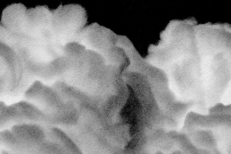 Clouds 5 Original Charcoal Drawing - Etsy