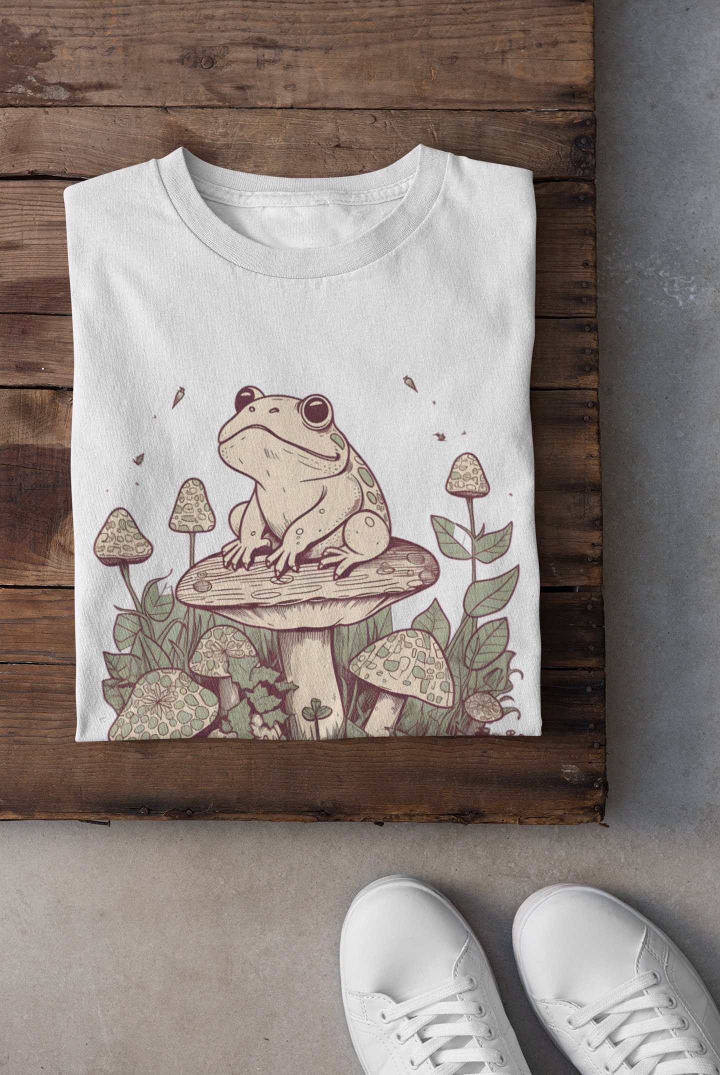 Camisa de hongo, camisa de rana, ropa de goblincore, camiseta de rana ...