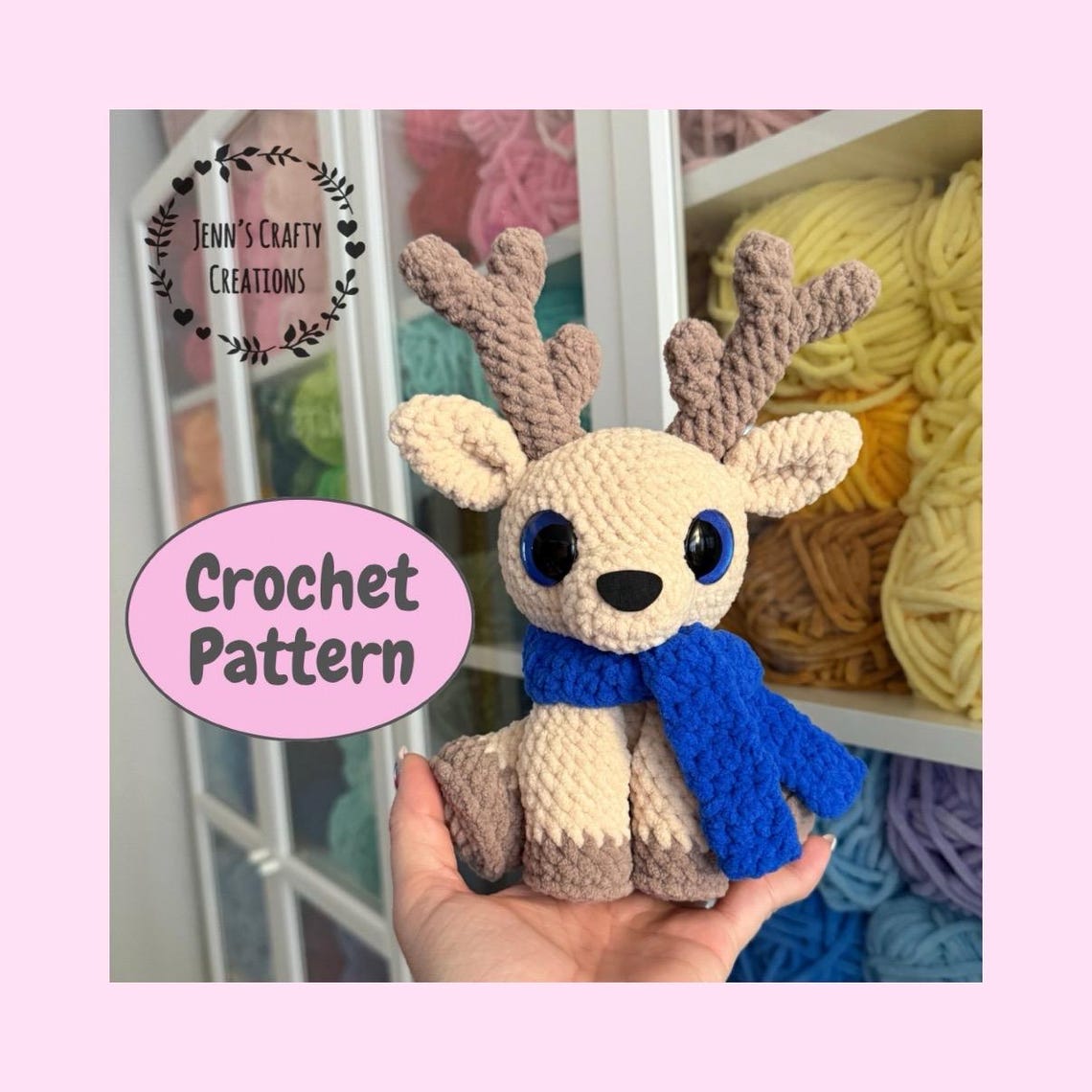 Rodney the Sitting Reindeer - CROCHET PATTERN - Etsy
