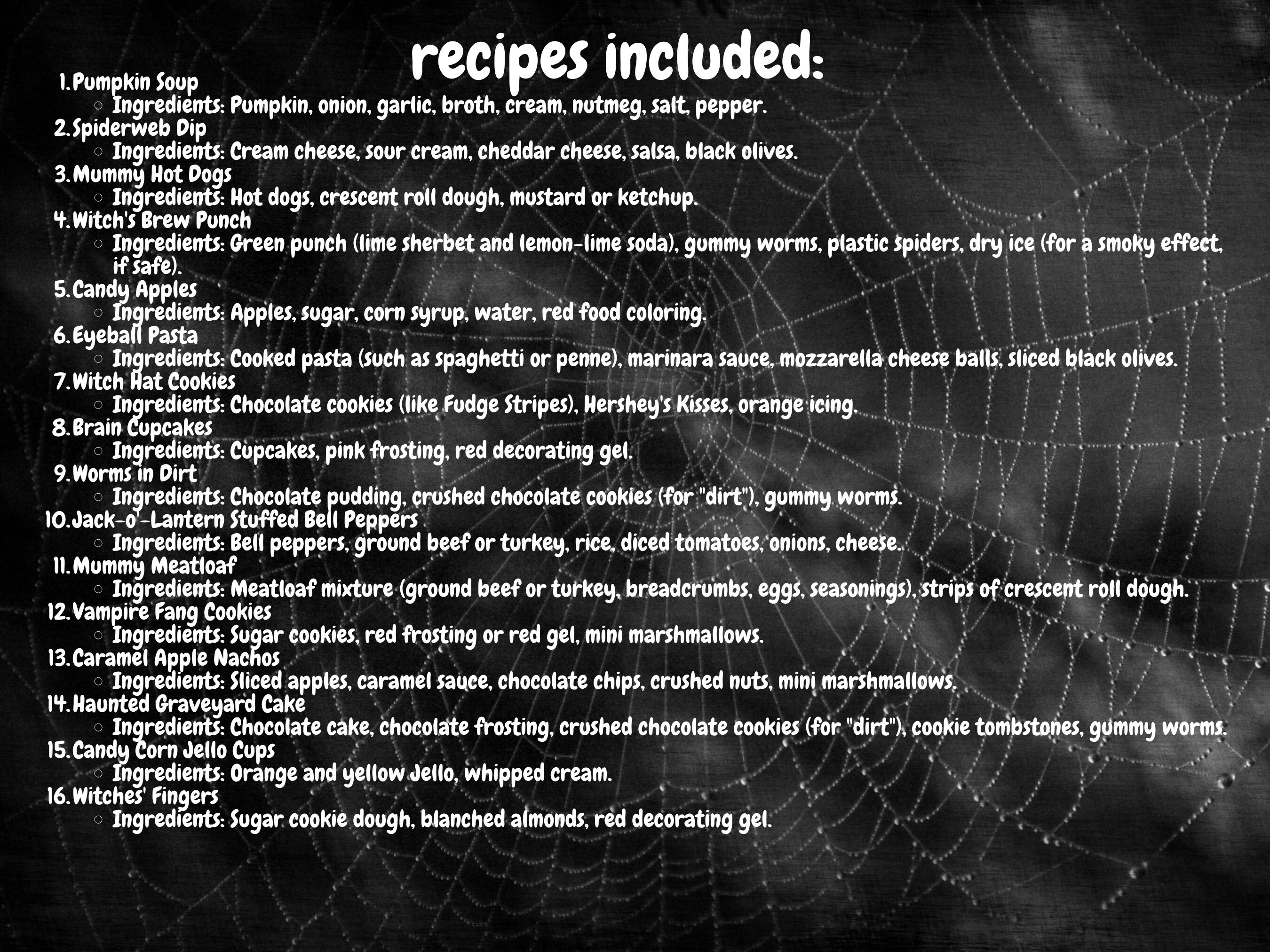 16 Fun and Family Friendly Halloween Themed Recipes - Etsy