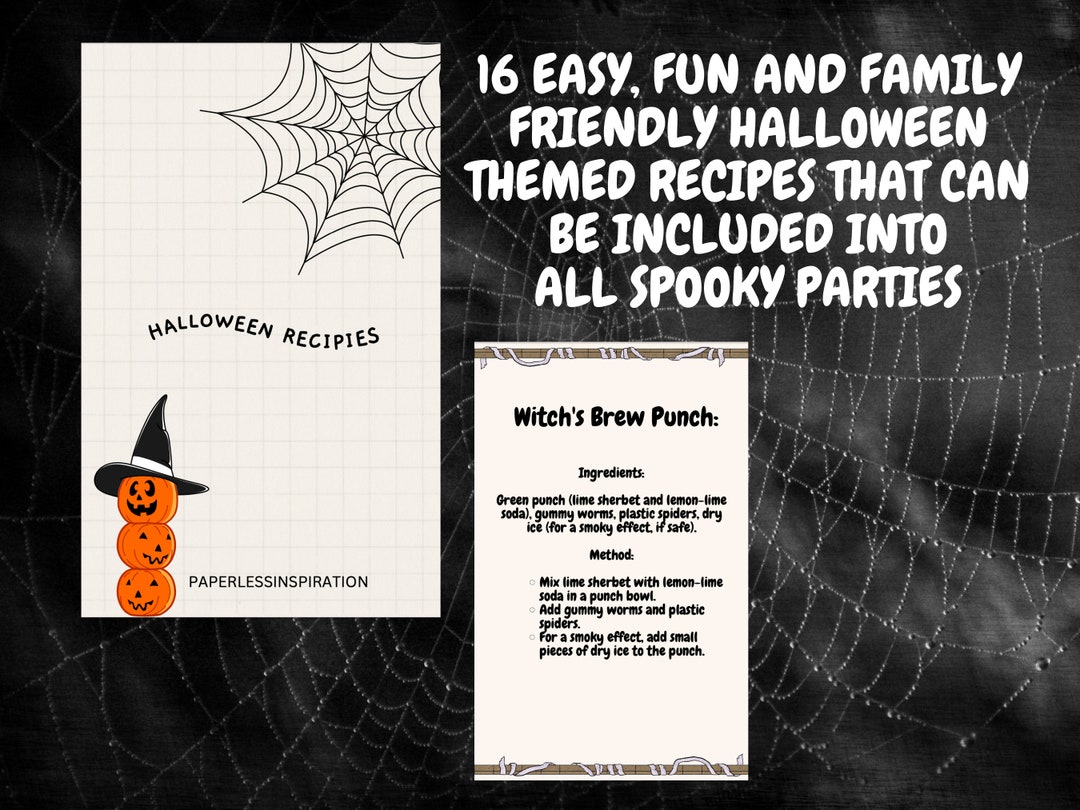 16 Fun and Family Friendly Halloween Themed Recipes - Etsy