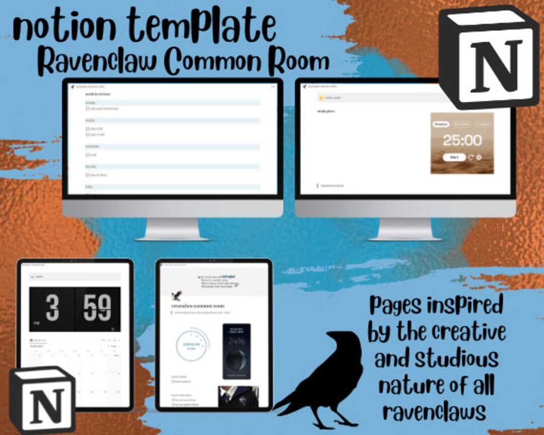 Ravenclaw Common Room Inspired Notion Template - Etsy