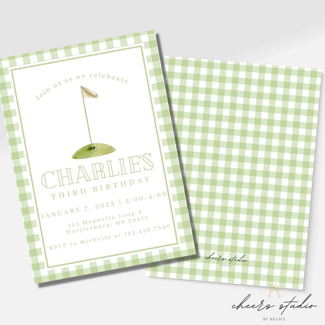 Golf Birthday Invite, Golfer Invitation Template, Printable Invite ...