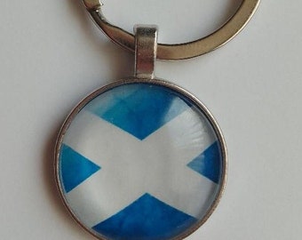 Personalised Scottish Flag Key Chain Keyring Luggage Tag Zipper Pull ...