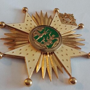 BAVARIAN ORDER of Saint HUBERT Reproduction Theatrical Sash Badge 1444 ...