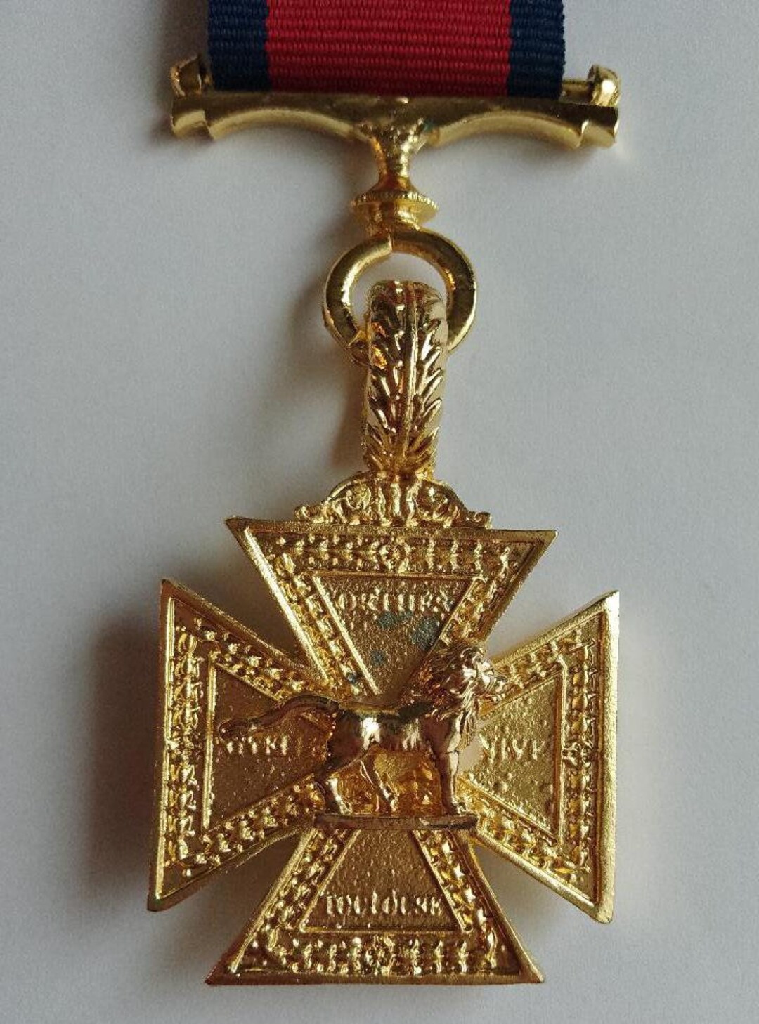 NAPOLEONIC British Peninsular War Replica Gold ARMY CROSS Medal 1813 ...