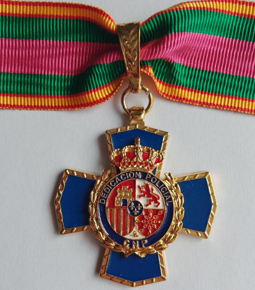 Royal Spanish ORDER of 30 Years Service REPLICA POLICE Neck Medal ...