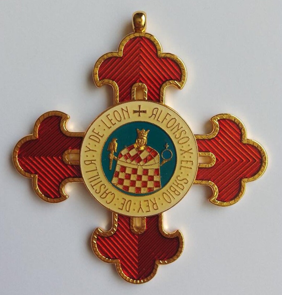 REPLICA Theatrical SPANISH Civil ORDER of Alfonso X the Wise Medal 1902 ...
