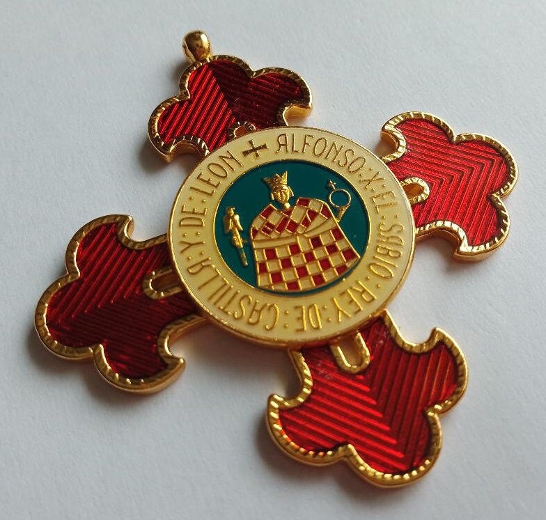 REPLICA Theatrical SPANISH Civil ORDER of Alfonso X the Wise Medal 1902 ...