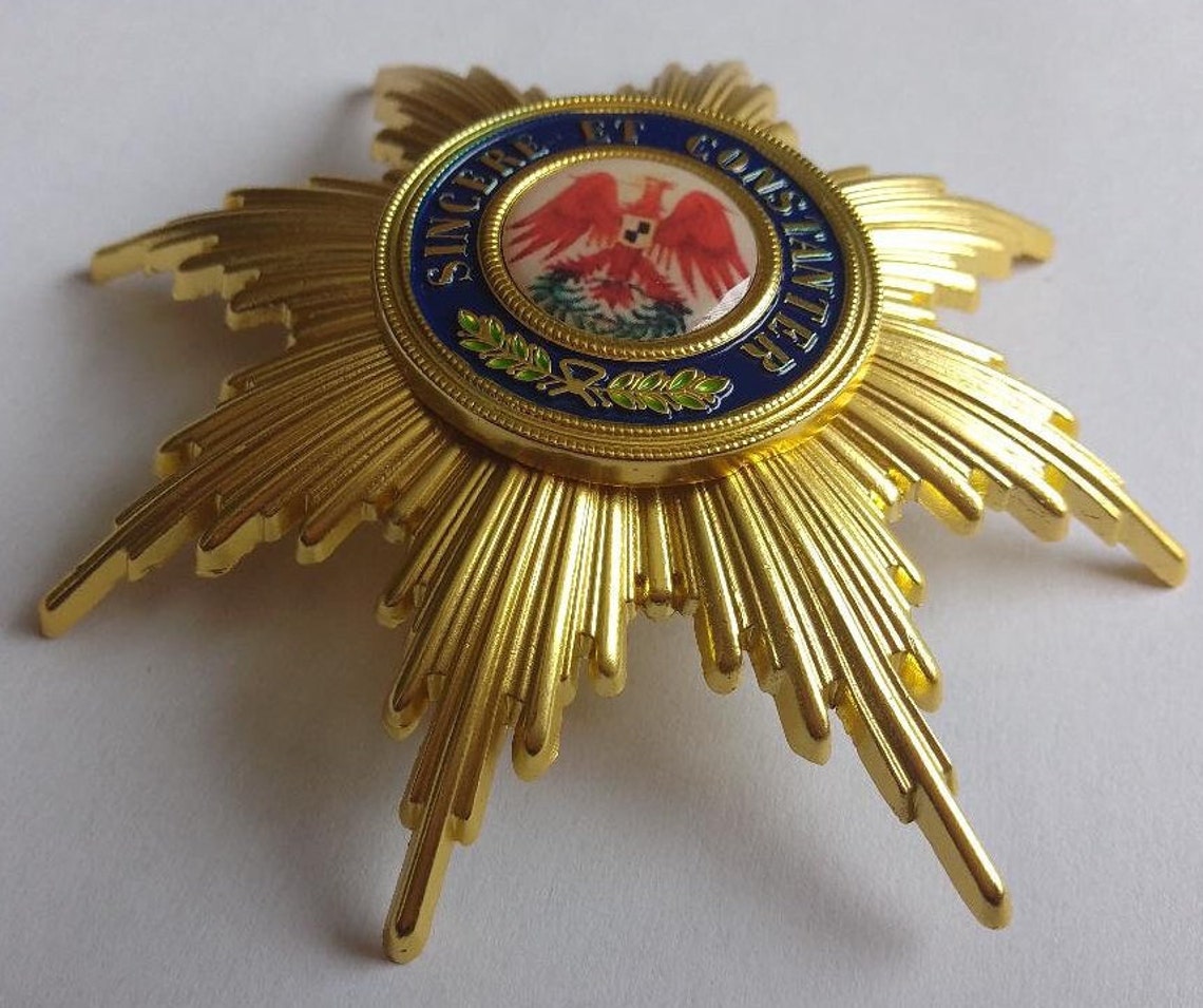 ORDER of the RED EAGLE Prussian Replica Grand Cross Star Gold Tone 1792 ...