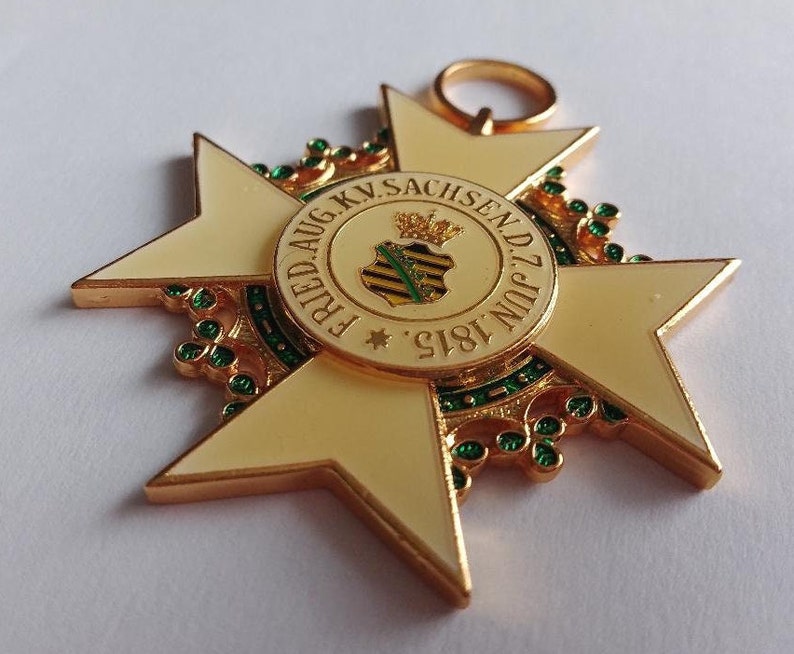 Theatrical Saxony Order of MERIT Vintage MEDAL Royal Insignia 1815 ...