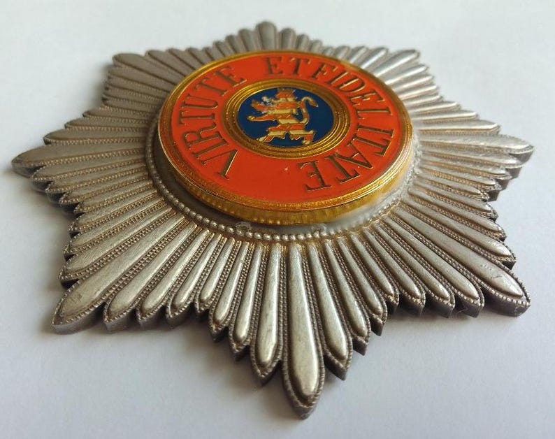 ORDER of the Golden LION Hesse-kassel Grand Cross Star 1770 : Damaged ...