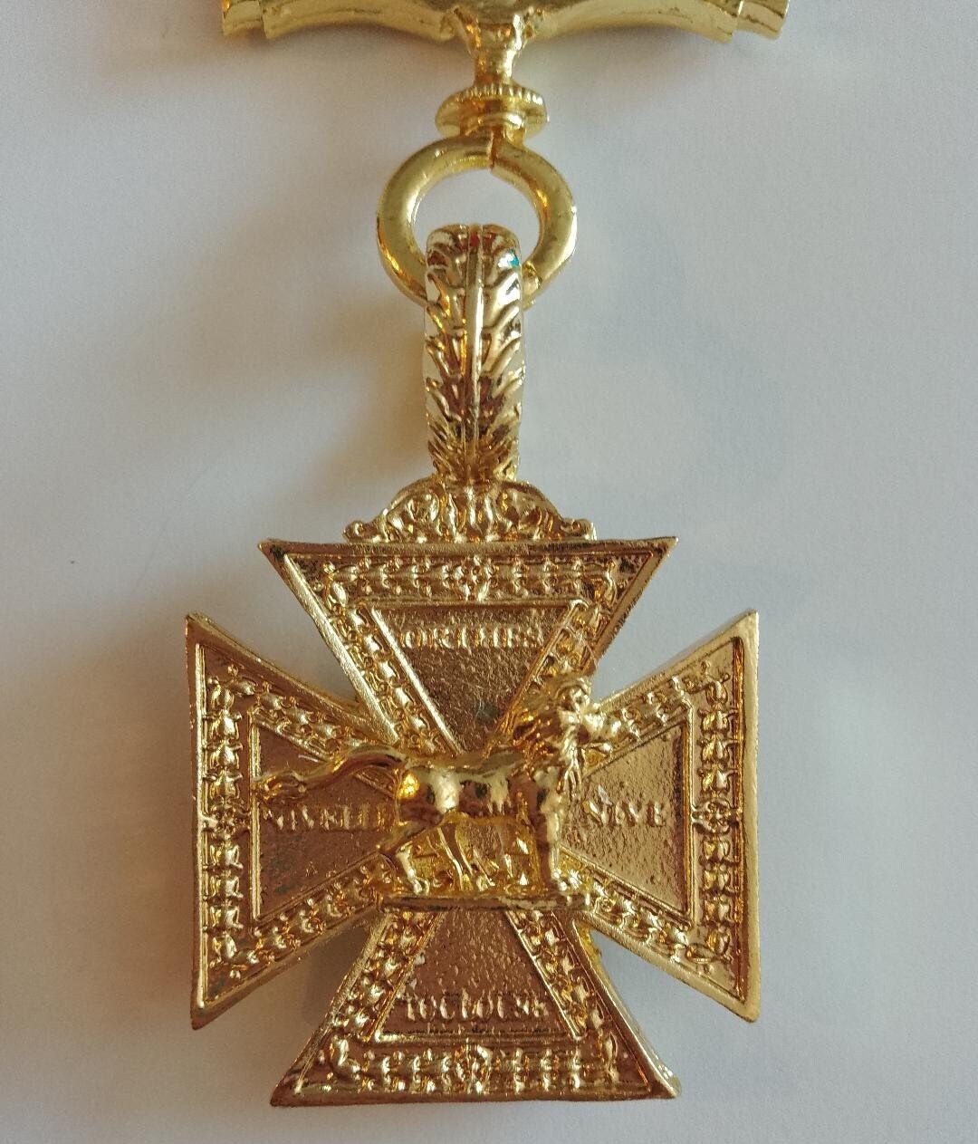 NAPOLEONIC British Peninsular War Replica Gold ARMY CROSS Medal 1813 ...