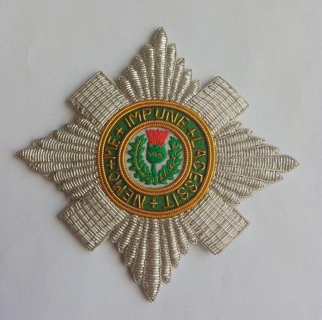 ORDER of the Thistle Replica Royal SCOTTISH Kingdom Embroidered Bullion ...