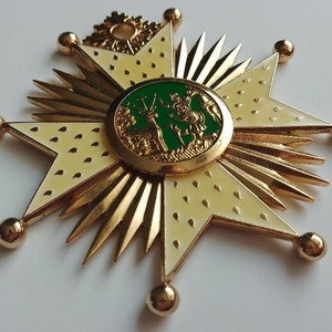 BAVARIAN ORDER of Saint HUBERT Reproduction Theatrical Sash Badge 1444 ...