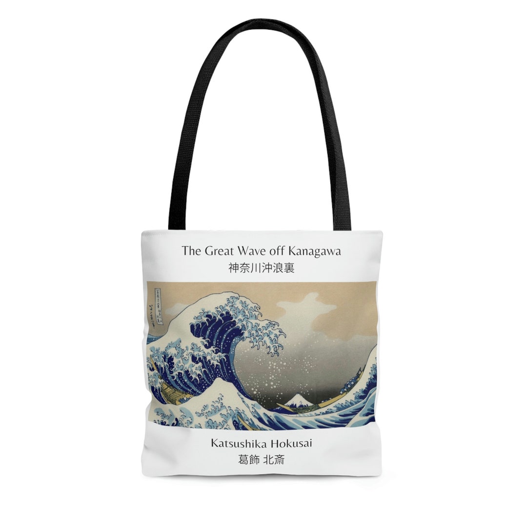 The Great Wave off Kanagawa Tote, Japanese Art Tote Bag, Book Bag ...