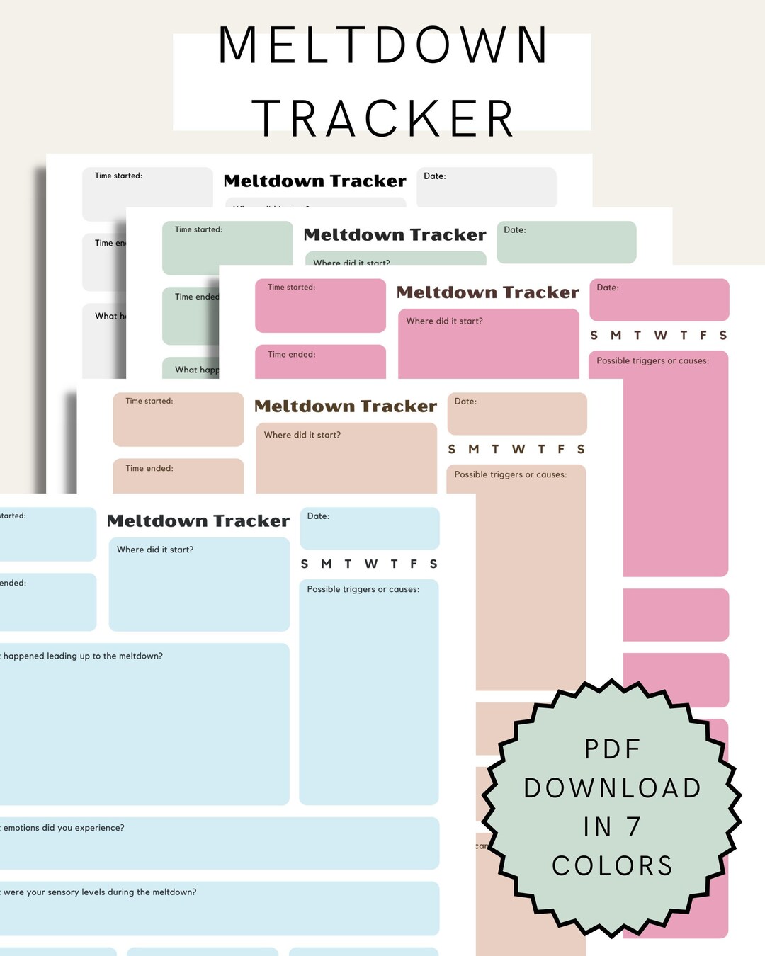 Meltdown Tracker - Etsy