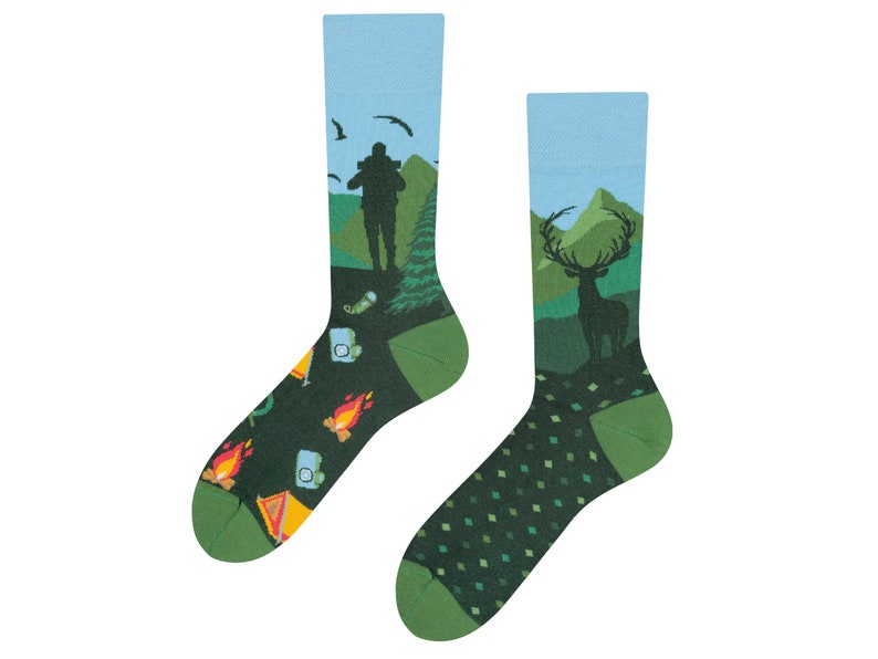 Mountain Trail Socks Mountain Socks Outdoor Socks - Etsy