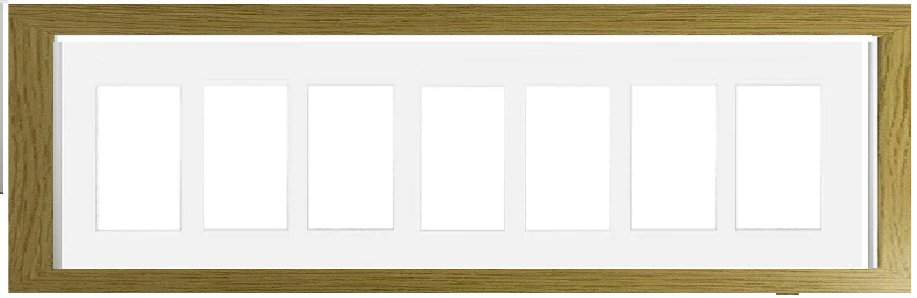 Multi Aperture Photo Picture Frame Holds 7 4 X 6 Photos in a 30mm Black ...