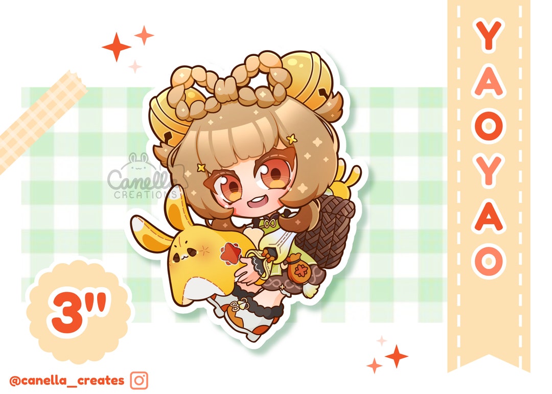 Yaoyao Laminated Glossy Vinyl Sticker Genshin Impact - Etsy