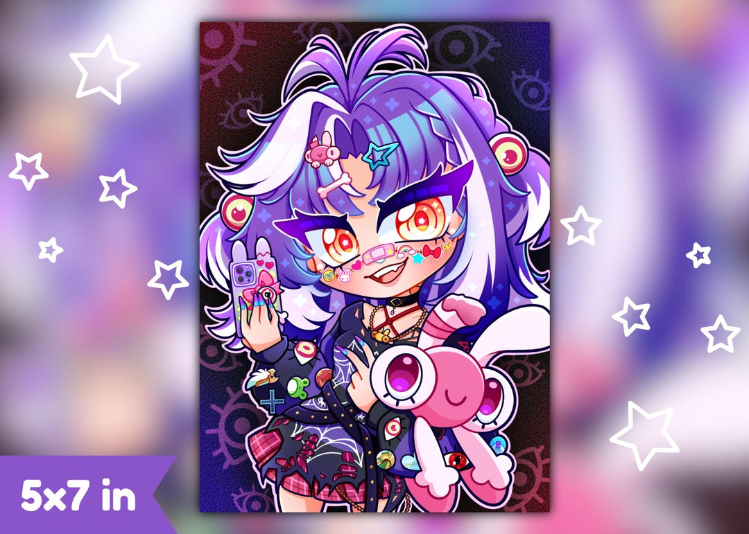 Indie Vtuber Mini Print - Michi Mochievee - Etsy