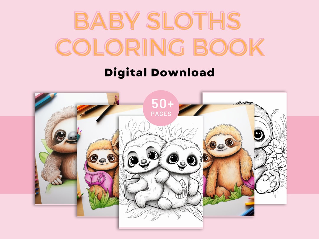 Adorable Baby Sloth Coloring Pages - Fun for Kids and Relaxing for ...