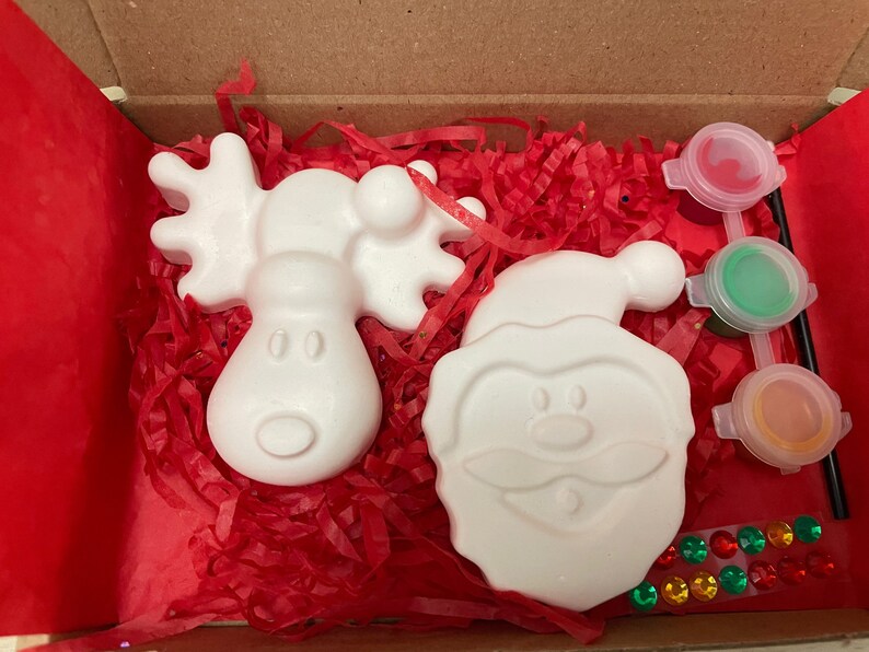 A6 Christmas Paint Your Own Plaster Box - Etsy