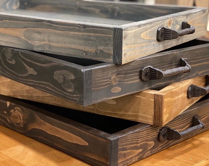 Rustic Tray, Serving Tray, Handmade Tray, Centerpiece, Home Decor ...