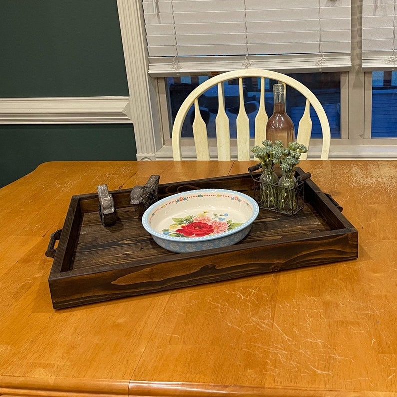 Rustic Tray Serving Tray Handmade Tray Centerpiece Home - Etsy