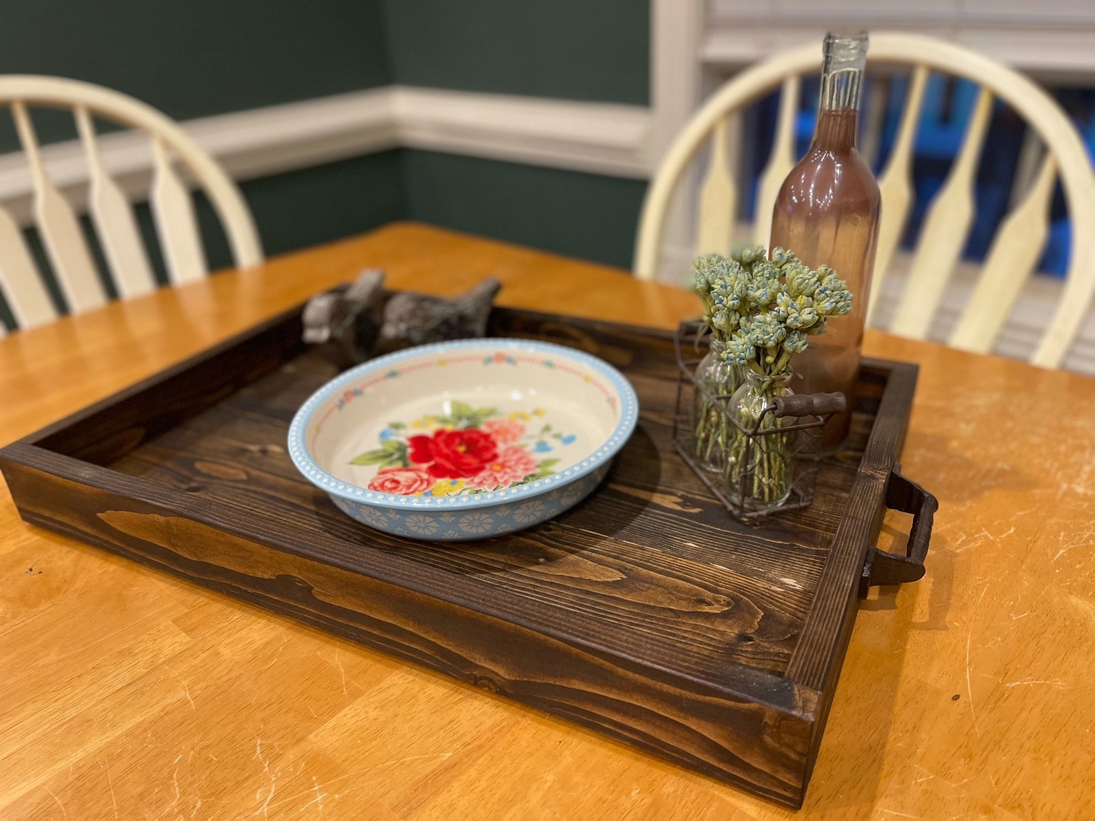 Rustic Tray Serving Tray Handmade Tray Centerpiece Home - Etsy