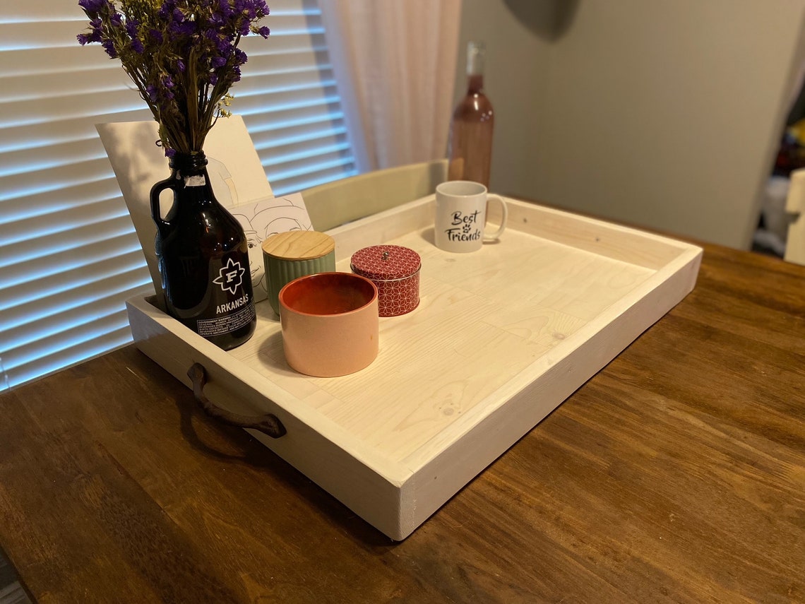 Rustic Tray Serving Tray Handmade Tray Centerpiece Home - Etsy
