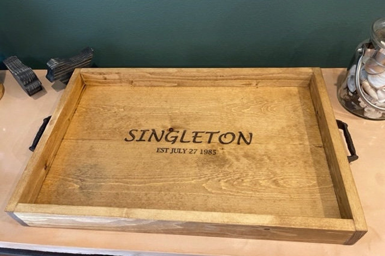 Rustic Tray Serving Tray Handmade Tray Centerpiece Home - Etsy